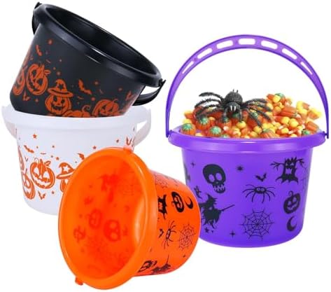 Amazon.com: JOYIN 6PCS Halloween Trick or Treat Pumpkin Bucket, Jack O ...