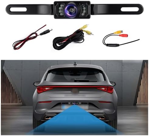 Amazon.com: Back Up Camera for Cars with 8 Light,SD Night Vision ...