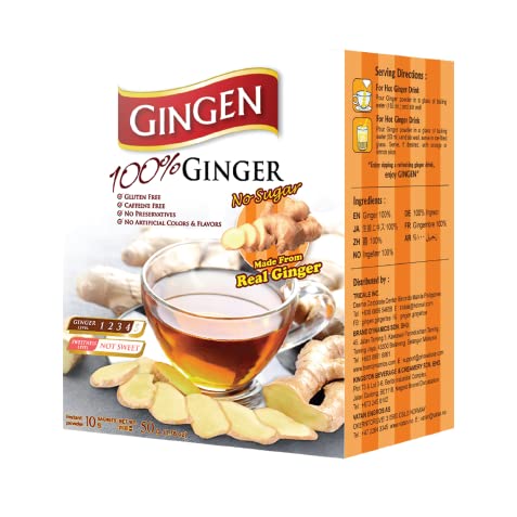 Amazon.com : GINGEN 100% Pure Ginger, No Sugar, Unsweetened Ginger ...