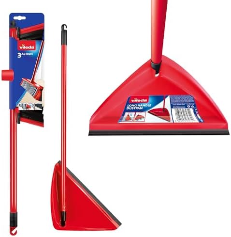 Vileda 160498 Long Handled Dustpan and Brush Set - 3 Action Broom and ...