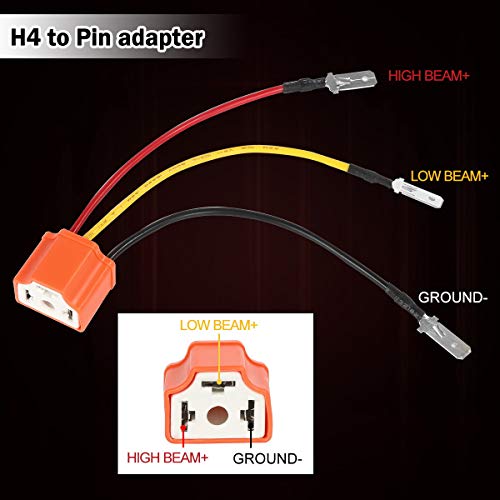 Snapklik.com : KASLIGHT Ceramic H4 Sockets H4 9003 HB2 Wiring Harness ...
