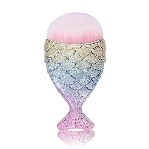 Amazon.com: Mermaid Fish Makeup Brush Fishtail Bottom Brush Powder ...