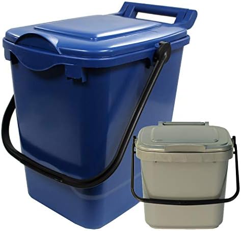 All-Green Large Compost Caddy - Blue - 23 Litre Plastic Kerbside Bin ...