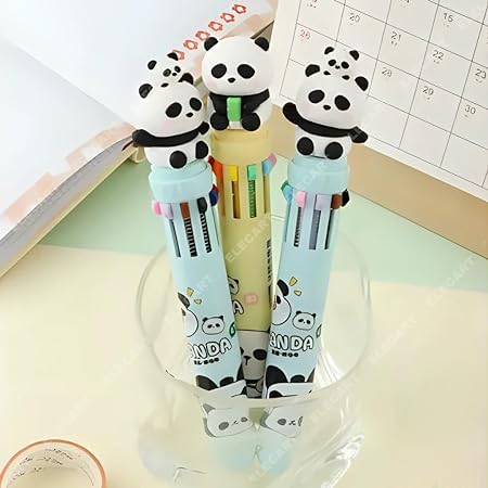 pmw - 10 in 1 Retractable Ballpoint Pen - Multicolor Pens All in One ...