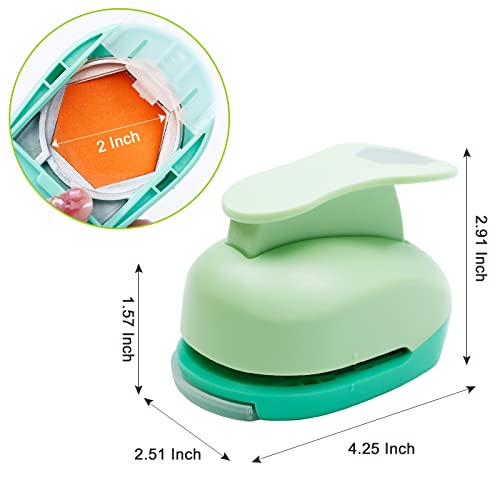 Snapklik.com : Hexagon Punch, 2 Inch Paper Punch Circle Cutter For ...