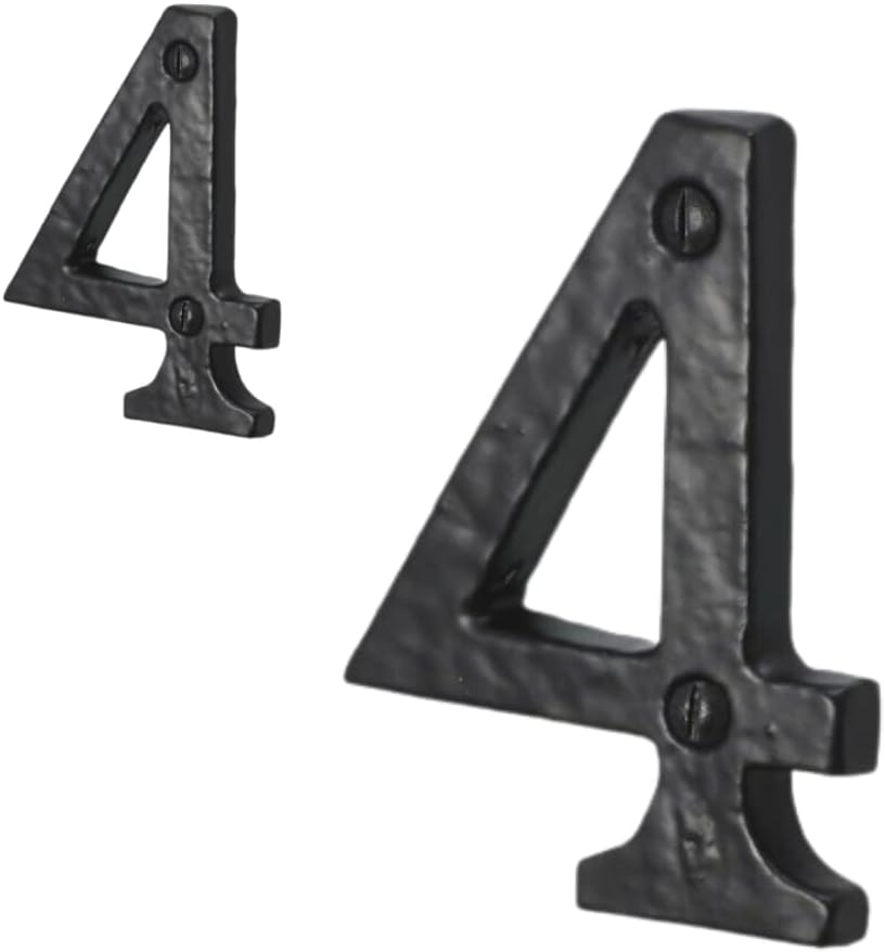 SISI UK® Black Cast Iron Numbers Front House Door Numbers with Antique ...