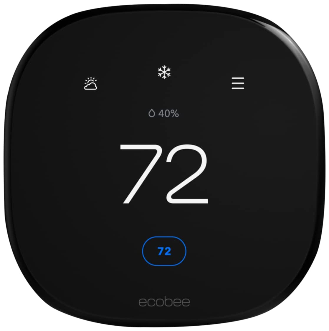 ecobee Smart Thermostat Enhanced Compatible with Alexa (Renewed) Black ...