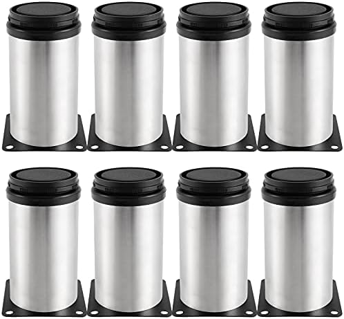 Amazon.com: MAHIONG 8 Pack 4 Inch Adjustable Furniture Legs, Stainless ...