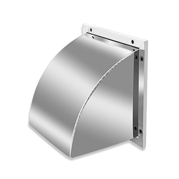 Buy External Extractor Wall Vent Cap 8 Inch Square Ventilation Cover 12 ...