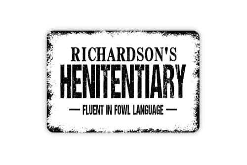 Amazon.com: 8" x 12" Personalized Henitentiary Metal Sign - Chicken ...