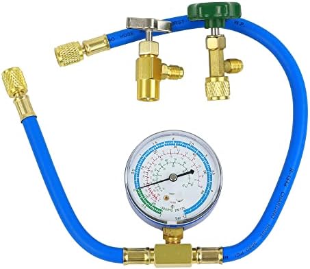 Wisepick R290 and R600A Charging Hose and Gauge Set with 1/2" Acme Can ...