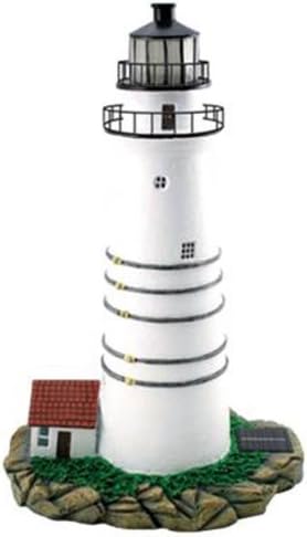 Moonrays 92003 Solar Powered Boston Lighthouse Replica Garden Accent ...