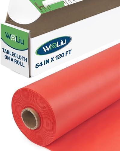 Amazon.com: Creative Converting 100' Roll Plastic Table Cover, Classic ...