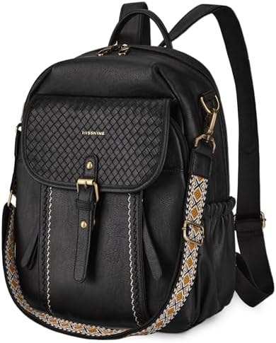 Amazon.com | Vividora Vegan Leather Backpack Purse for Women ...