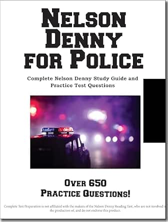 Amazon.com: Nelson Denny for Police: Complete Study Guide and Practice ...