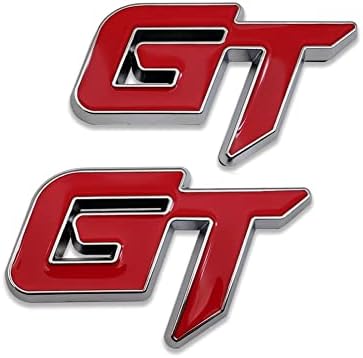 2Pcs GT Logo Emblem 3D Fender Badge Metal Sticker Grand Tourer Decal ...