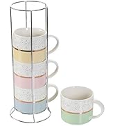 Amazon.com: Hasense Coffee Mugs Set of 4, 15 Ounce Porcelain Mug Set ...