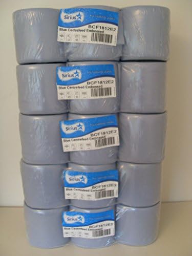 30 Eco Centrefeed Rolls 2ply Blue Embossed 400 sheets per roll 5 X 6 ...