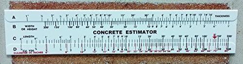 Concrete Estimator Slide Ruler 200 Yard Volume Calculator: Amazon.co.uk ...