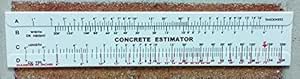Concrete Estimator Slide Ruler 200 Yard Volume Calculator: Amazon.co.uk ...