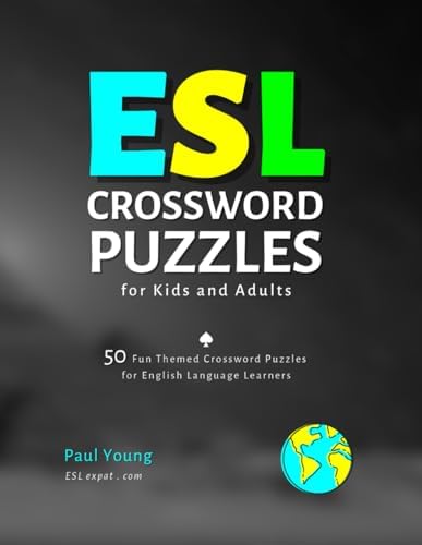 Amazon | ESL Crossword Puzzles for Kids and Adults: 50 Fun Themed ...