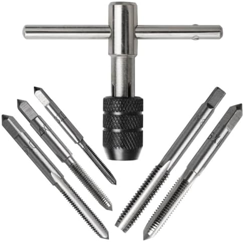 GUWADA 6 Pcs Tap Wrench Tool Set, Adjustable T-Handle Ratchet Tap ...