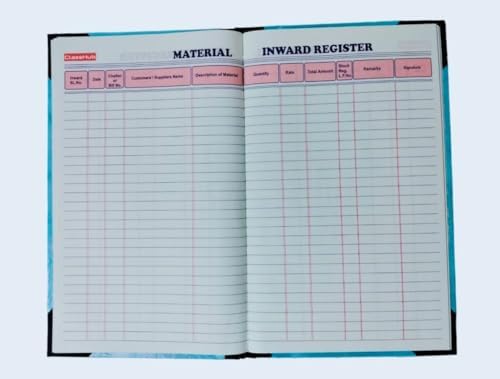 CLASSHUB Meterial Inward Register 4 Q for Use School, Office, Corporate ...