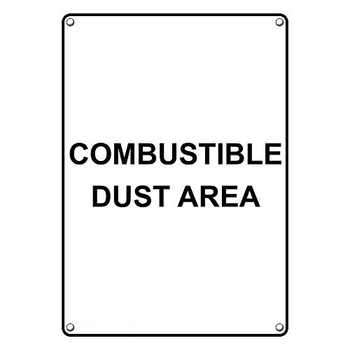 Weatherproof Plastic Vertical Combustible Dust Area Sign with English ...