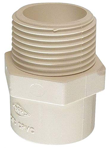 Schedule SDR-11 CPVC Adapter, CTS, 3/4" Pipe Size, MNPT X CTS Socket ...