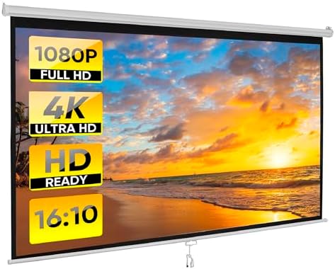 Amazon.com: Pyle Portable Projector Screen - Mobile Projection Screen ...