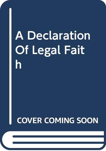 A Declaration Of Legal Faith: Rutledge, Wiley: 9780306719219: Amazon ...