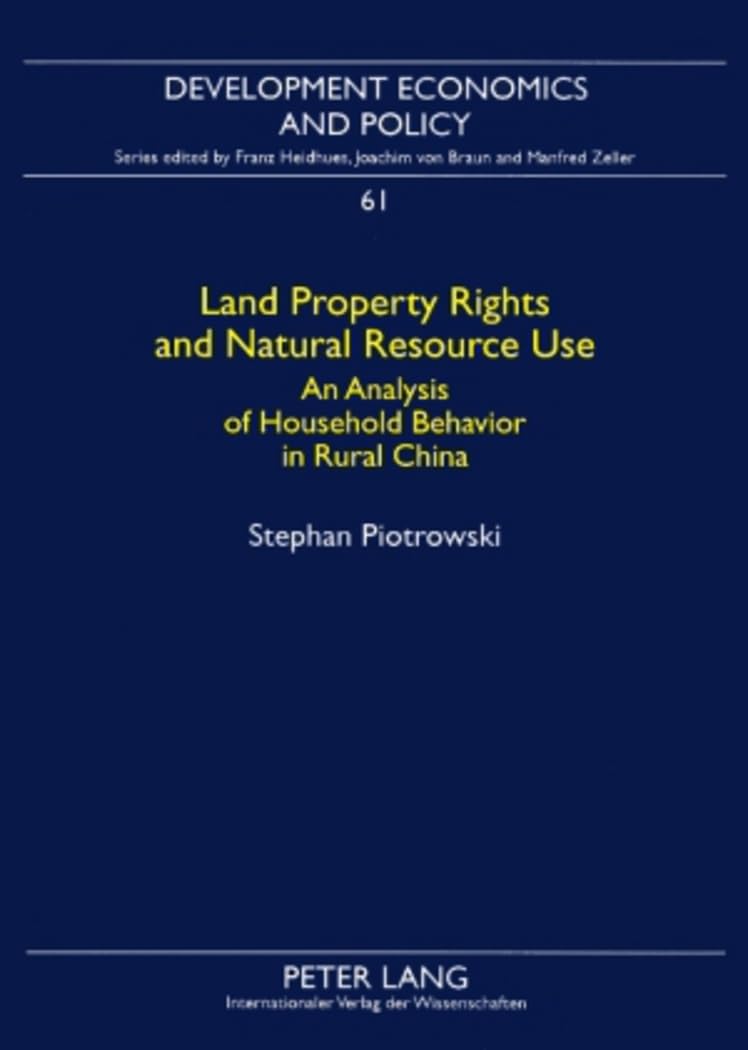 Amazon.com: Land Property Rights and Natural Resource Use: An Analysis ...