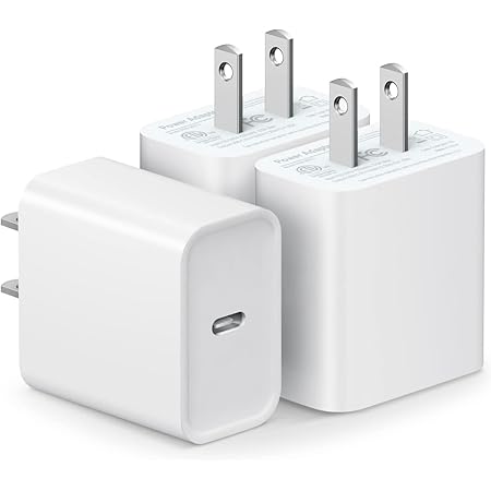 Amazon.com: [3 Pack] USB C Wall Charger【Apple MFi Certified】iPhone ...