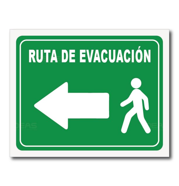 Letrero De Ruta De Evacuación - Ferreteria Y Herramientas