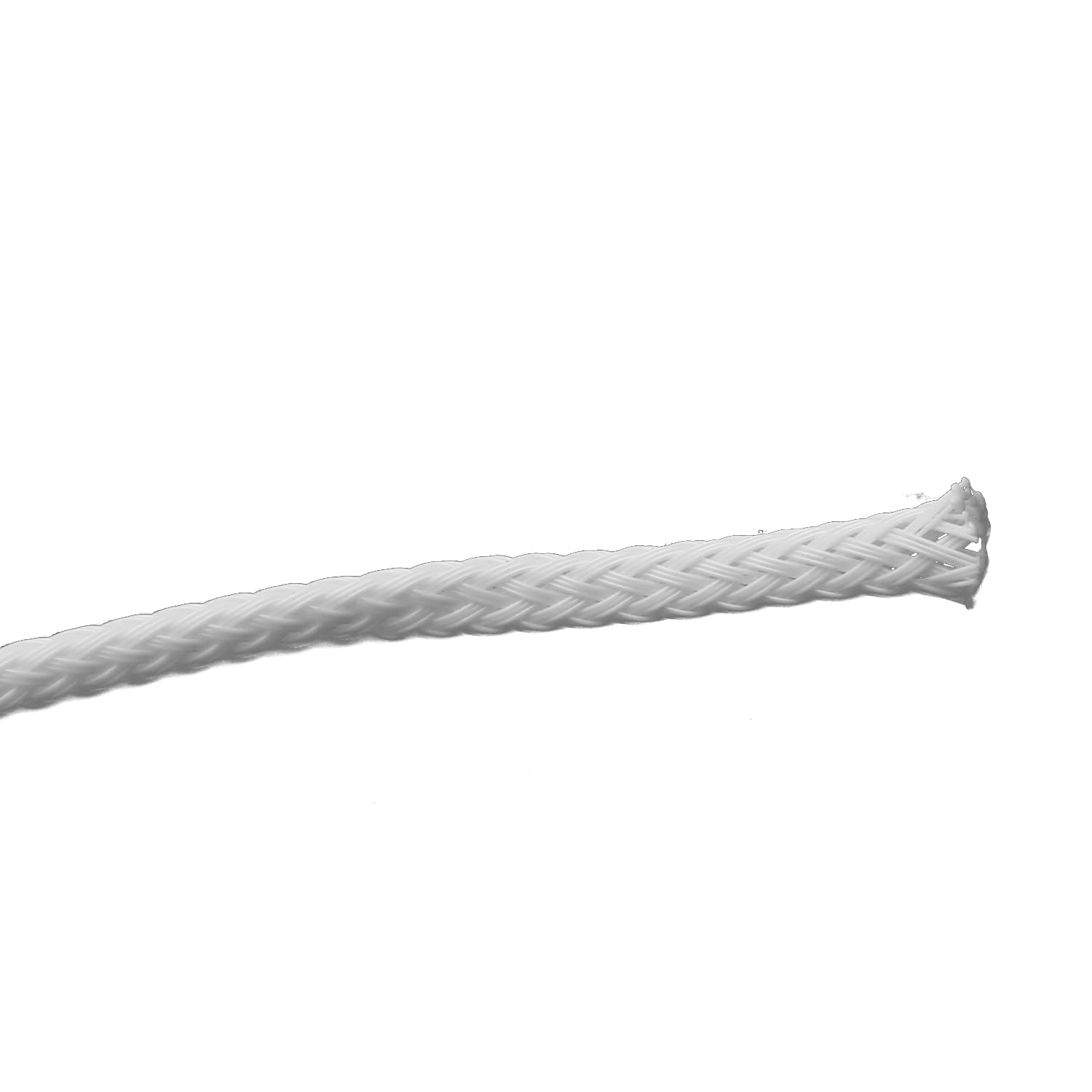 Braided Wire Loom BuyUneed White Self-Wrap Tubing – 1 Inch X 12 Feet ...