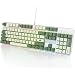 Fogruaden Full Size Mechanical Keyboard, Green Matcha Keyboard, Wired ...