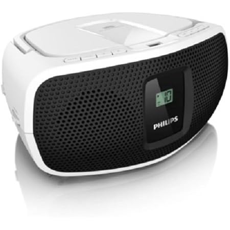 Philips AZ390W Sound Machine Boombox (Black and White) : Amazon.in ...