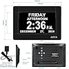 Amazon.com: SSYA 7 Inch Calendar Clock - 12 Alarm Options, Level 5 Auto ...