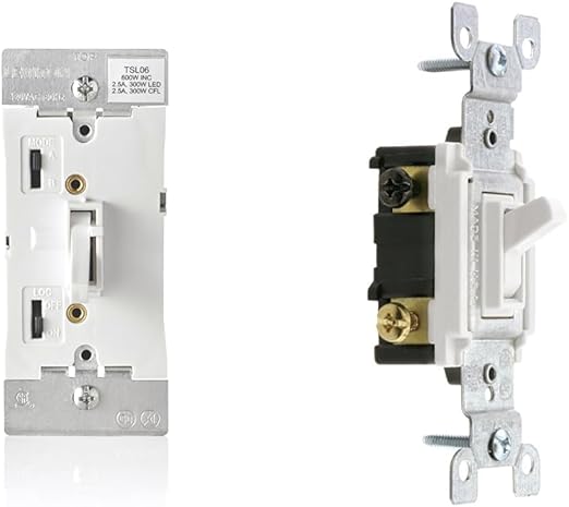 Leviton Toggle Slide Dimmer Switch for Dimmable LED, Halogen and ...