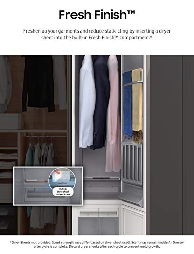 SAMSUNG AirDresser Clothing Care System w/ Steam Refresh, Sanitizer ...