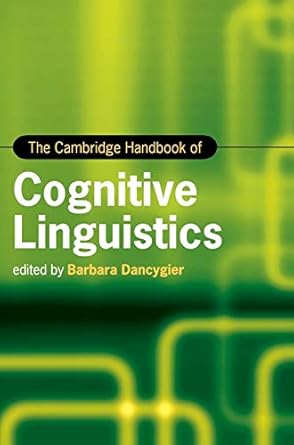 Amazon.com: The Cambridge Handbook of Cognitive Linguistics (Cambridge ...