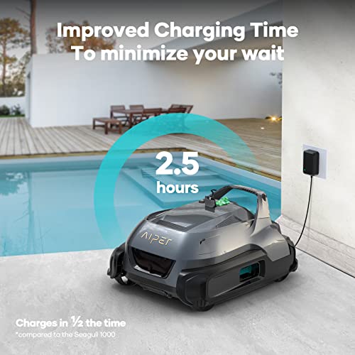 AIPER Seagull Plus Cordless Pool Vacuum, Robotic Pool Cleaner Lasts 110 ...