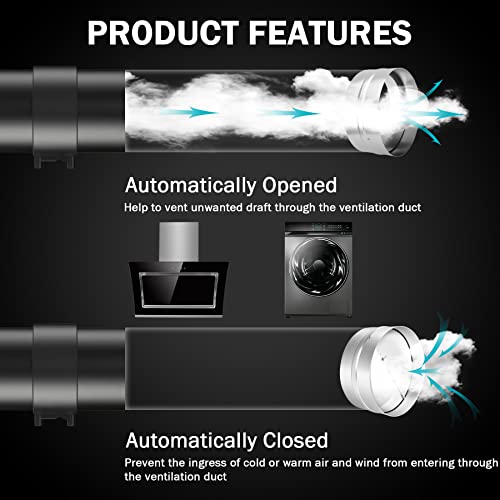 Snapklik.com : 10 Inch Draft Blocker Backdraft Damper Duct Draft ...