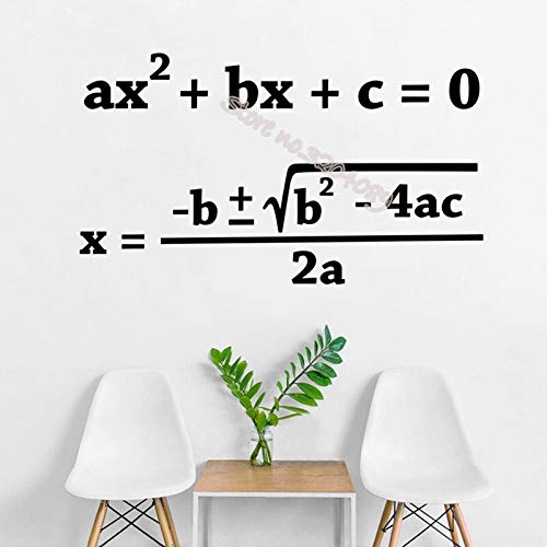 Gadgets Wrap Quadratic Equation Wall Stickers Quadratic Formula Math ...