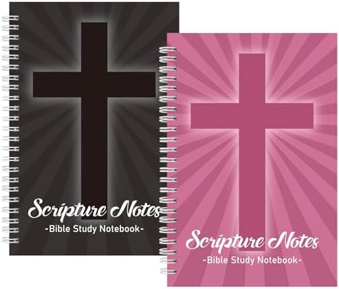Amazon.com : Resurhang 2 Pcs Scripture Notes Bible Study Notebook Bible ...