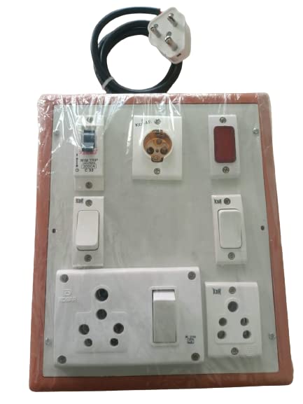 Buy Balaji Marketing Electrical Board (3 Switches,2 Sockets,1 Indicator ...