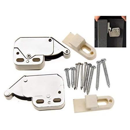 Aurora ABS Spring Loaded Mini Tip Latch Cupboard Door Push to Open ...