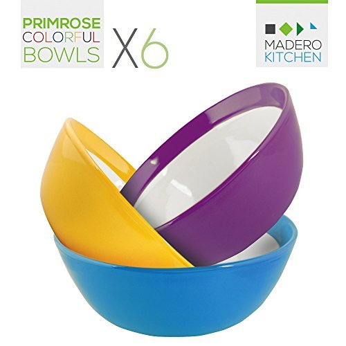 Buy Madero Kitchen Primrose Colorful Bowls Set of 6 PREMIUM Ceramic ...