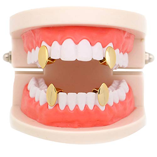 Snapklik.com : 14k Gold 4 PC Vampire Dracula Single Metal Fangs Hip Hop ...