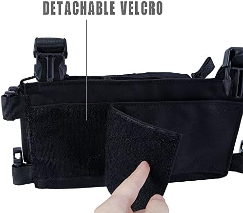 Amazon.com : DETECH Tactical Vest Airsoft Ammo Chest Rig with Pockets ...